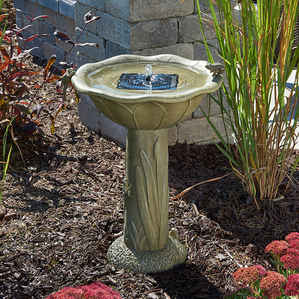 Acadia Solar Birdbath – Smart Living Home & Garden
