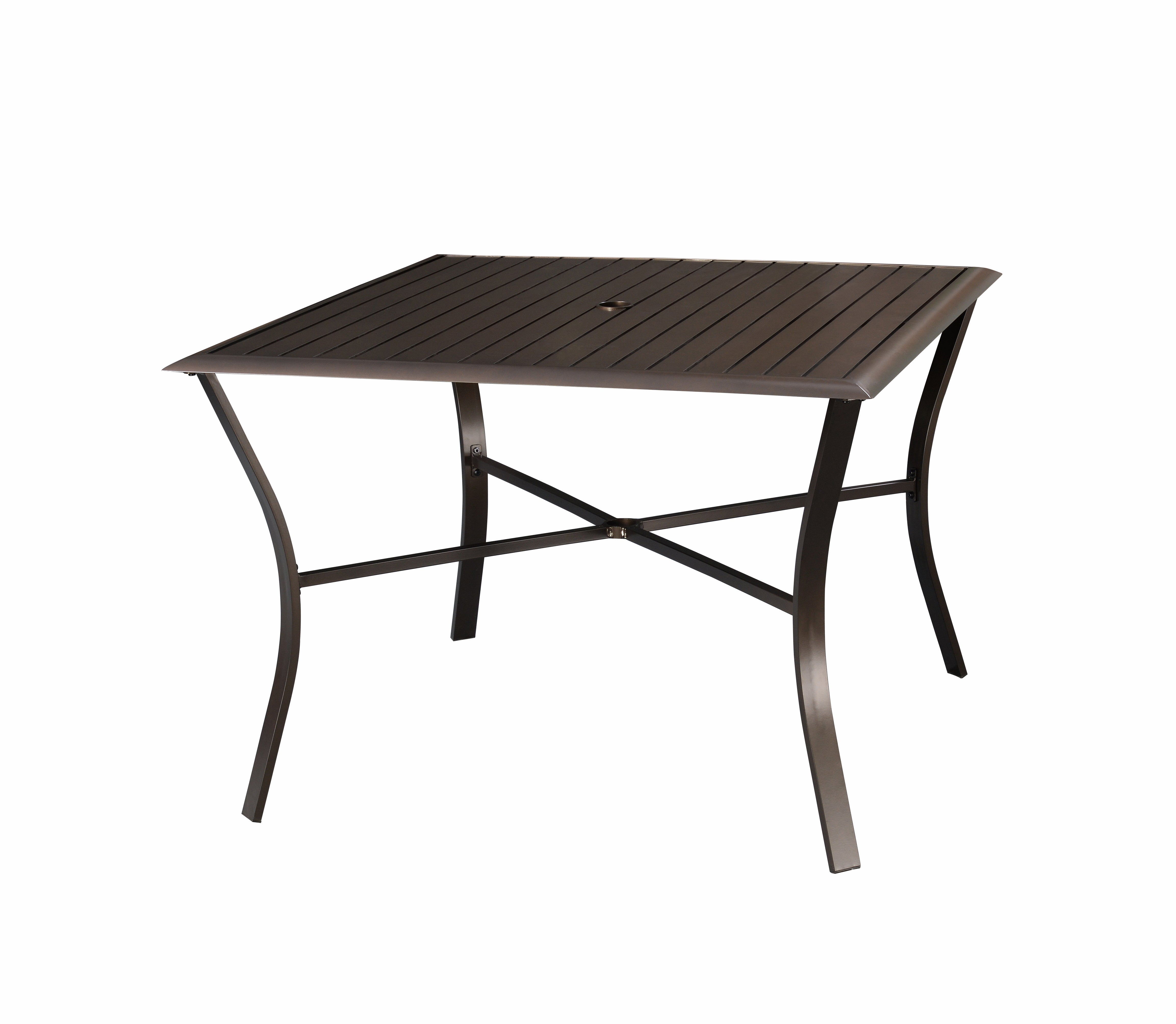 Aluminum Square Slats Table 42"- Bronze – Smart Living Home & Garden